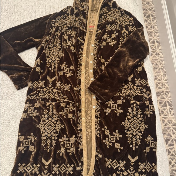 Johnny Was | Jackets & Coats | Johnny Was Hooded Velvet Embroidered ...